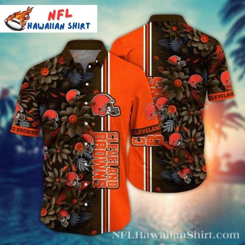 Autumn Bloom Cleveland Browns Hawaiian Shirt – Floral Fanfare - Hot ...