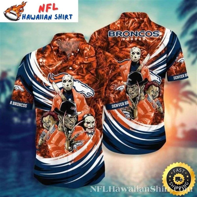 Bronco Horror Showdown – Halloween Hawaiian Broncos Shirt - Hot Sale 2025