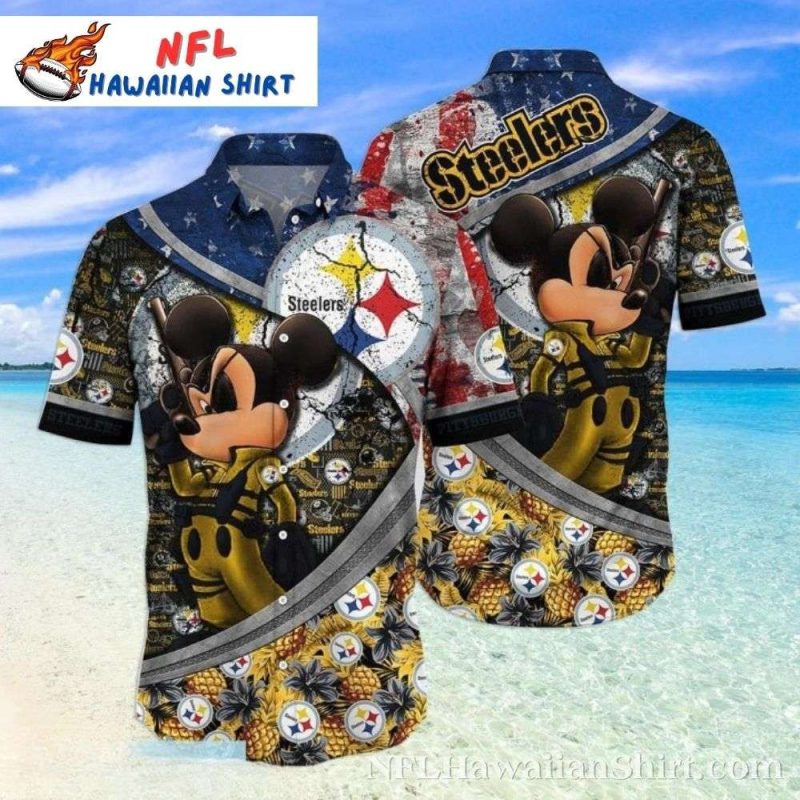 Cartoon Fanfare – Pittsburgh Steelers Mickey Character Tropical Shirt ...