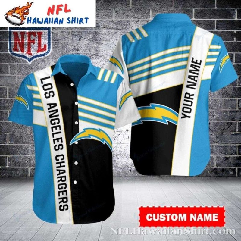 Classic Color Block Los Angeles Chargers Men’s Tropical Shirt - Hot ...