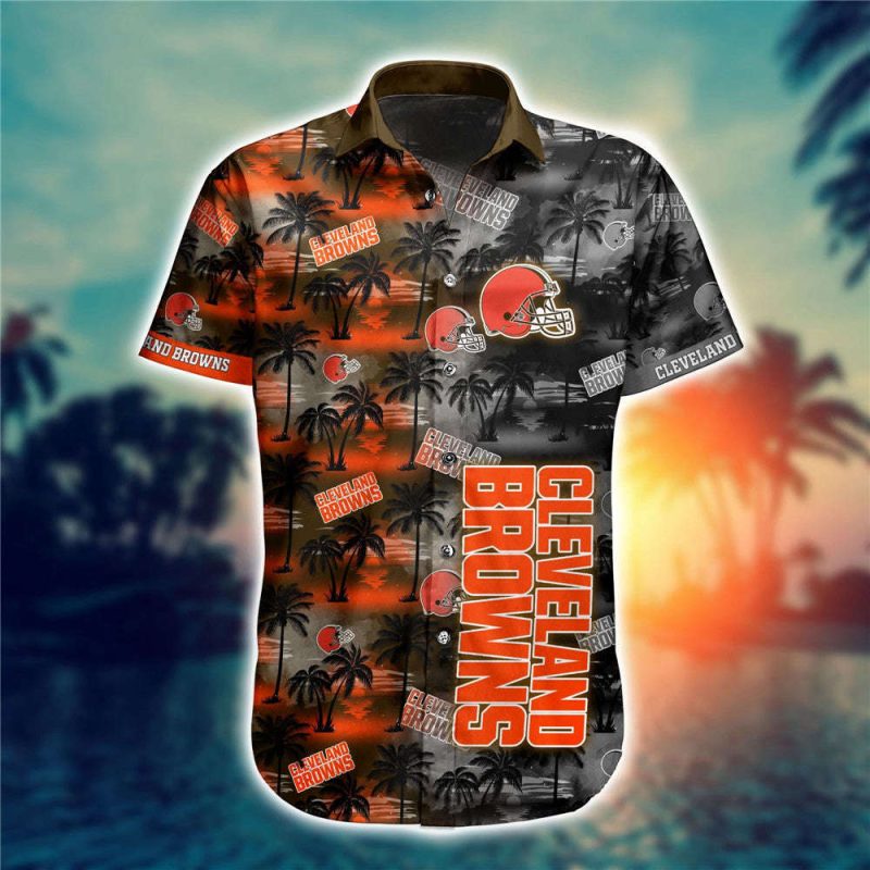 Cleveland Browns Hawaiian Shirt Palm Tree Pattern - Hot Sale 2025