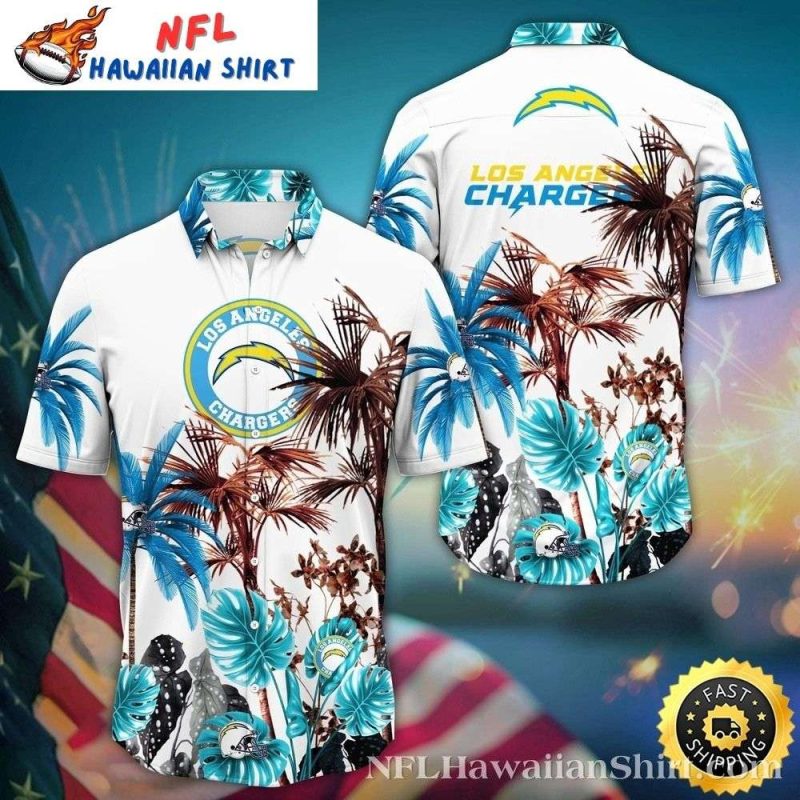 Crisp Palms Los Angeles Chargers Aloha Shirt - Hot Sale 2025