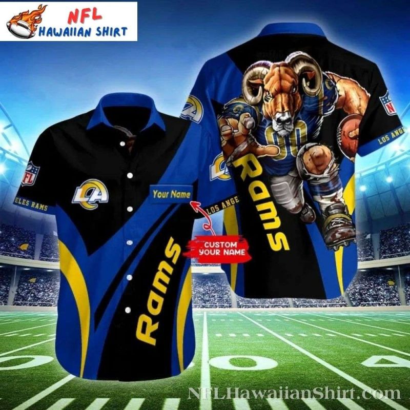 Customizable Los Angeles Rams Power Play Hawaiian Shirt - Hot Sale 2025