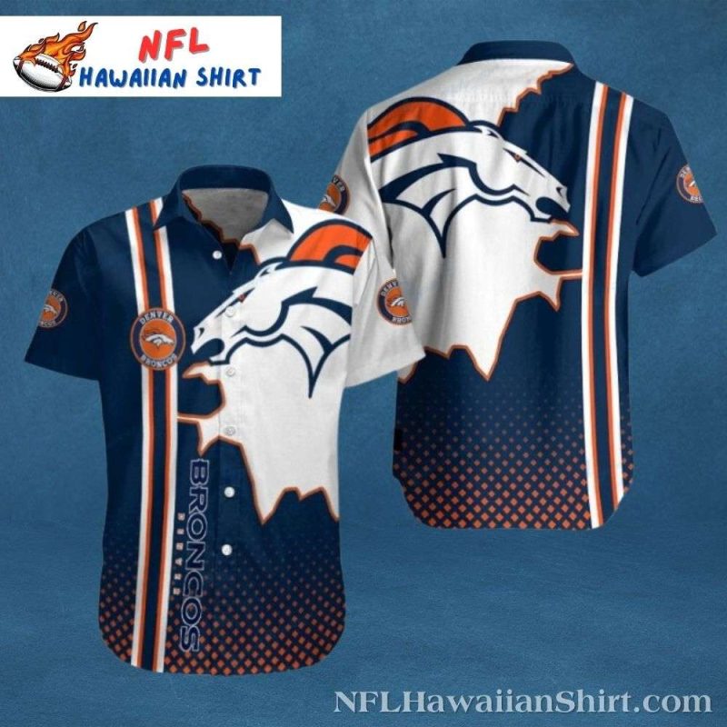 Denver Broncos Classic Crest And Dot Pattern Aloha Shirt - Hot Sale 2025
