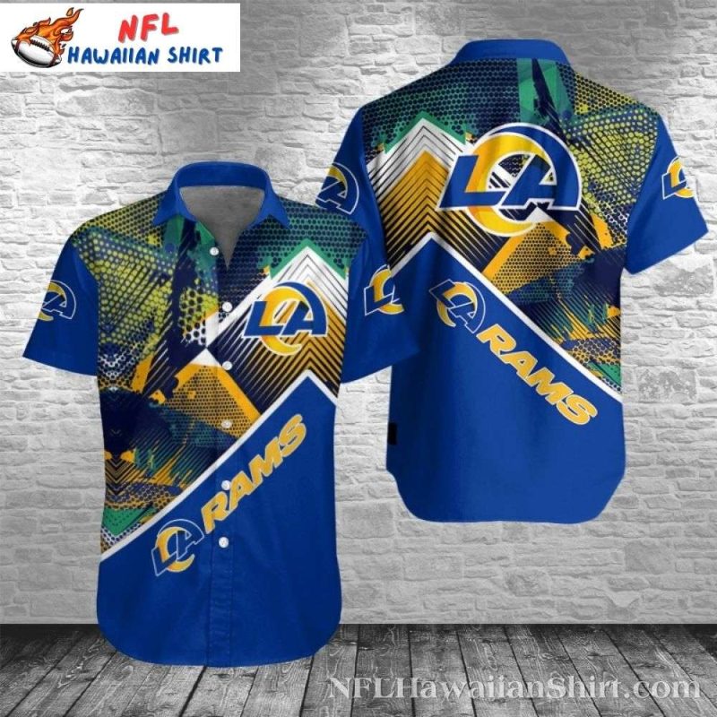 Electric Rush LA Rams Hawaiian Shirt – Abstract Geometric Pattern - Hot ...