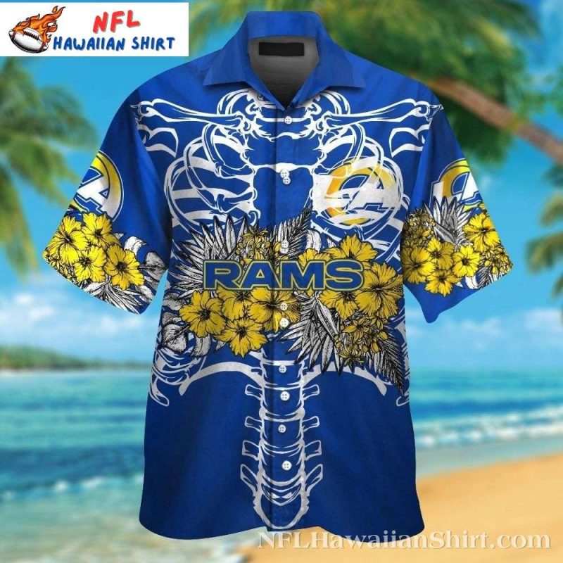 Hawaiian Huddle LA Rams Shirt – Oceanic Blue And Sunshine Yellow Flair ...