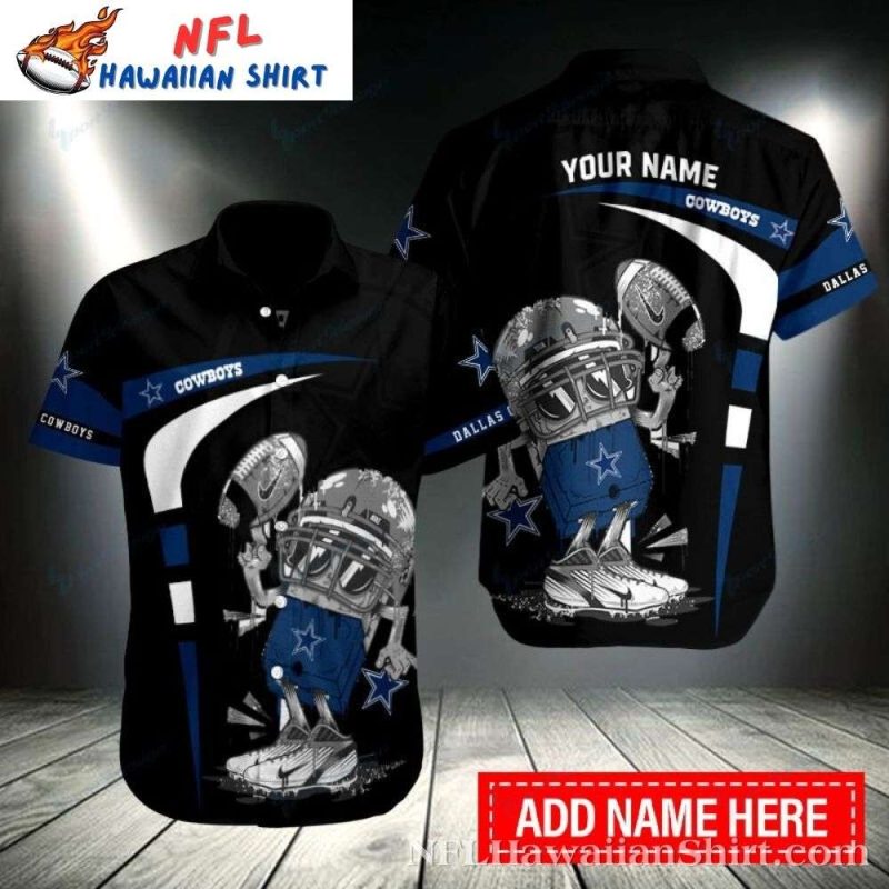 Helmet Clash Dallas Cowboys Monochrome Personalized Hawaiian Shirt ...
