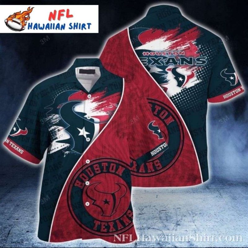 Houston Texans Grunge Texture Team Pride Hawaiian Shirt – Dual Force ...
