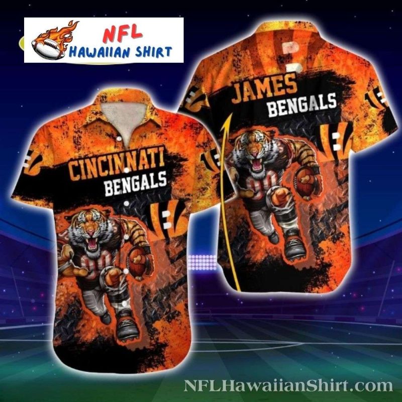 Jungle Rush Cincinnati Bengals Orange Hawaiian Shirt – Wildcat Player ...