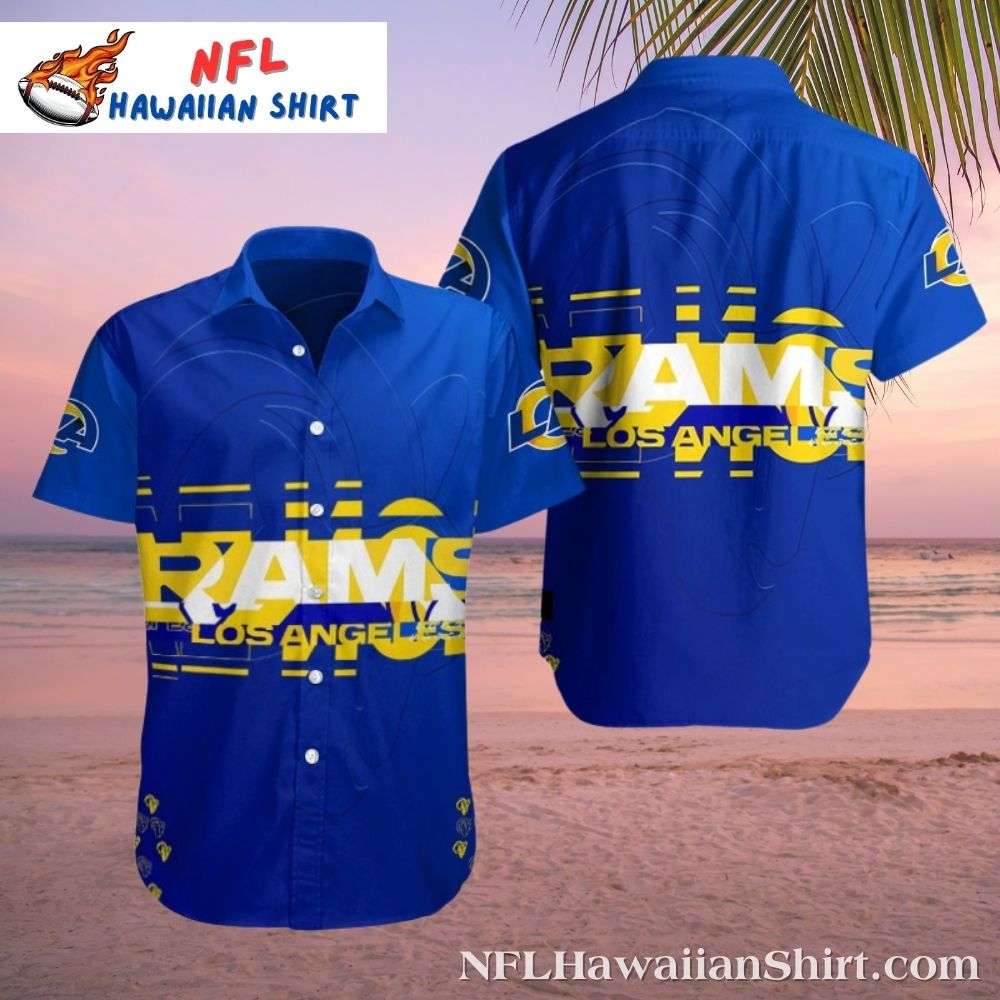 LA Rams Skyline Hawaiian Shirt – City Silhouette Series - Hot Sale 2025