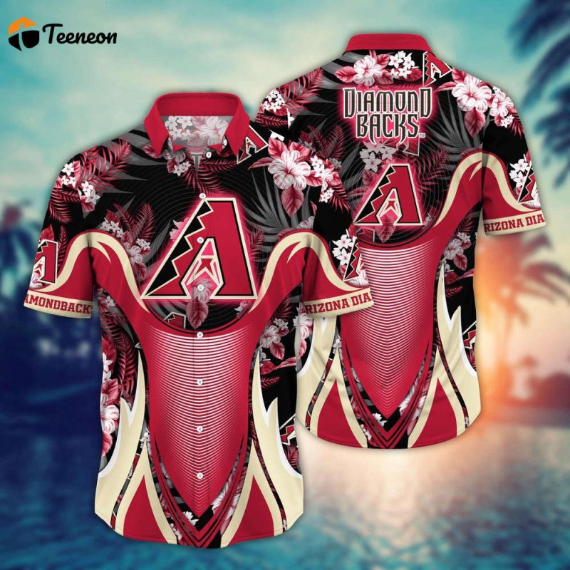 MLB Arizona Diamondbacks Hawaiian Shirt Flower Grandstand Glamour For ...