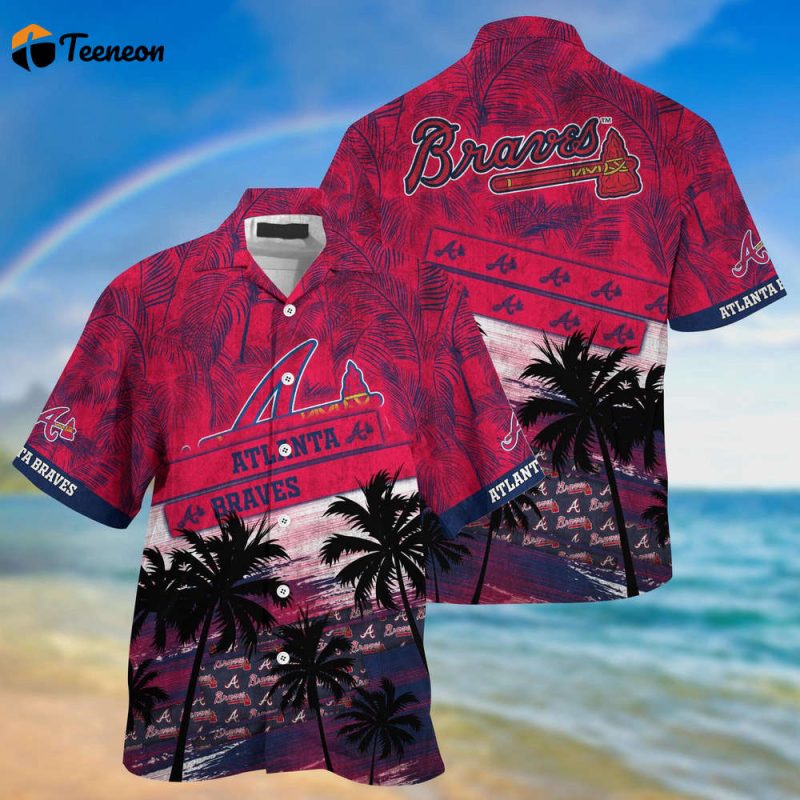MLB Atlanta Braves Hawaiian Shirt Palm Tree Pattern For Fans Sports ...