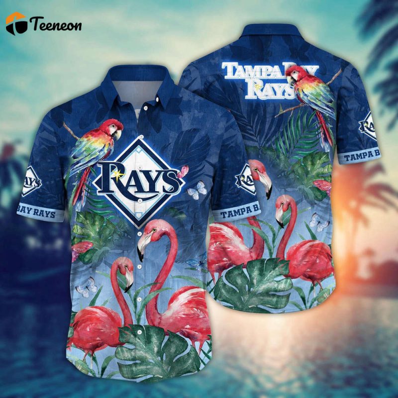 MLB Tampa Bay Rays Hawaiian Shirt Flower Pink Crane Pattern For Fans ...