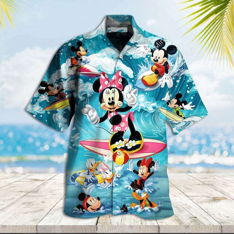 Mickey Mouse Hawaiian Shirt Minnie Mickey Friends Summer Vacation ...