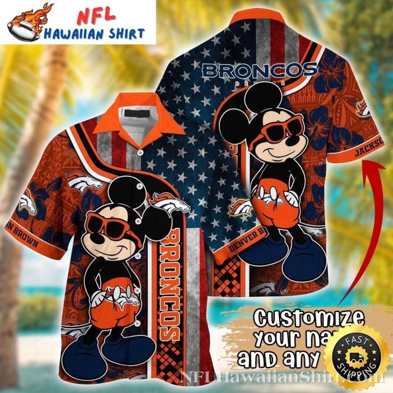 NFL Denver Broncos Mickey Mouse Personalized Hawaiian Shirt - Hot Sale 2025