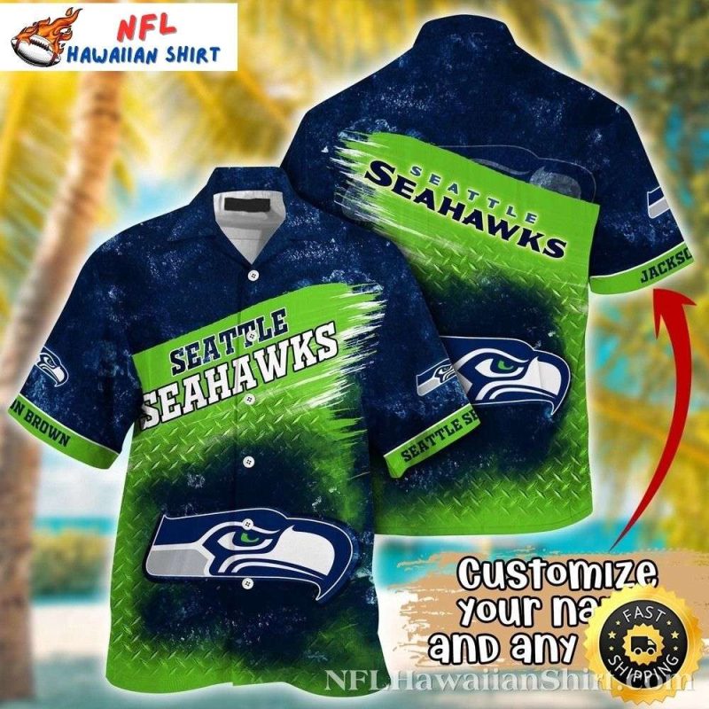 NFL Metal Pattern Seattle Seahawks Personalized Hawaiian Shirt - Hot ...