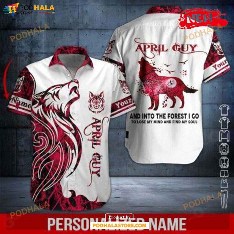 Personalized Name Red Wolves April Guy For Summer Hawaiian Shirt - Hot ...