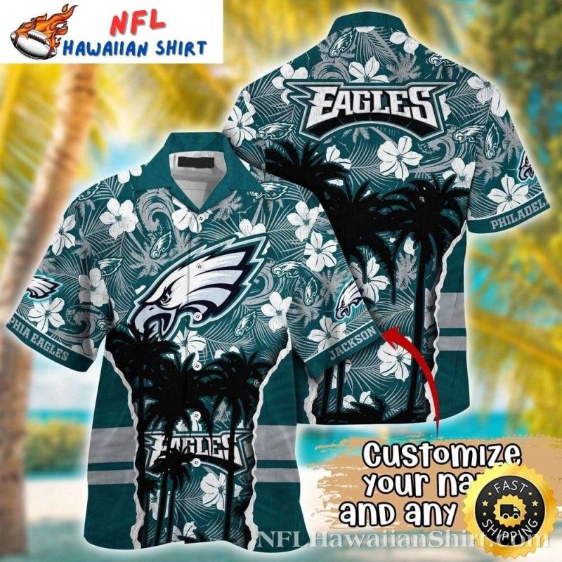 Philadelphia Eagles Floral Emblem Customizable Aloha Shirt - Hot Sale 2026