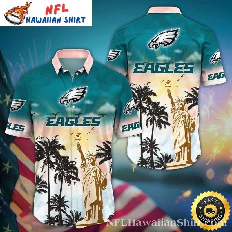 Philadelphia Eagles Soaring Spirit Aloha Shirt With Liberty Bell And ...