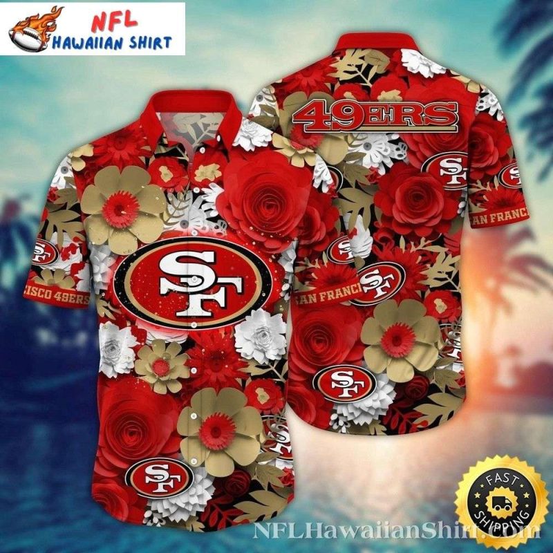 San Francisco 49ers Golden State Floral Emblem Aloha Shirt - Hot Sale 2026