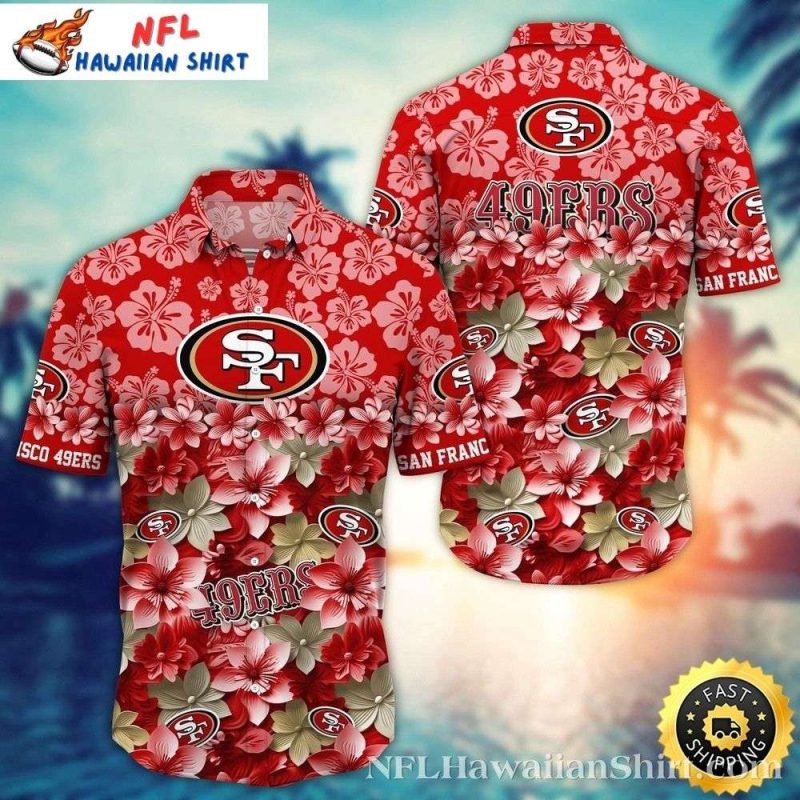 Scarlet Tropics San Francisco 49ers Fanfare – 49ers Aloha Shirt - Hot ...