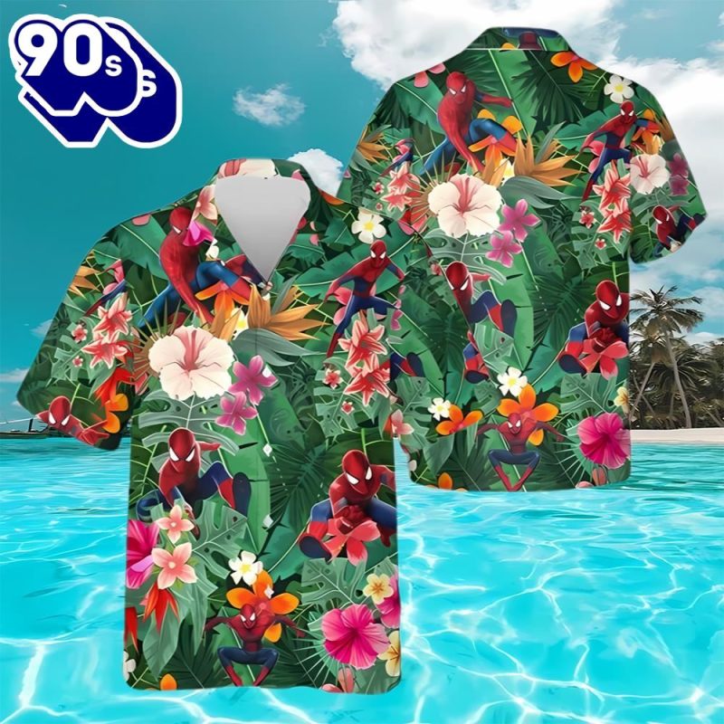 Spider Man With Floral Hawaiian Shirt - Hot Sale 2026