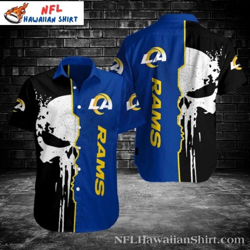 Splash Of Victory Los Angeles Rams Skull Hawaiian Shirt – Dual-Tone ...