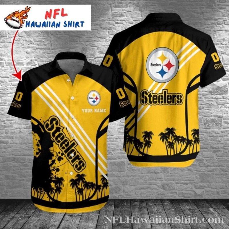 Steel City Sunset Palms Personalized Pittsburgh Steelers Hawaiian Shirt ...