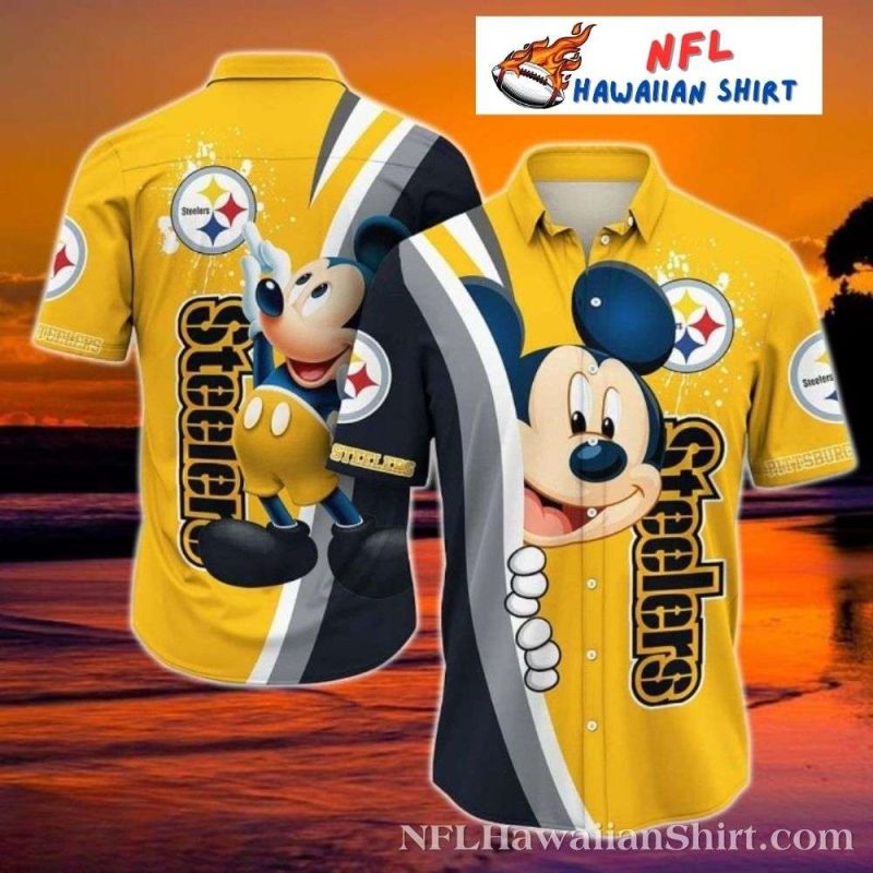 Steelers Animated Cheer – Cartoon Icon Yellow Stripe Mickey Hawaiian ...