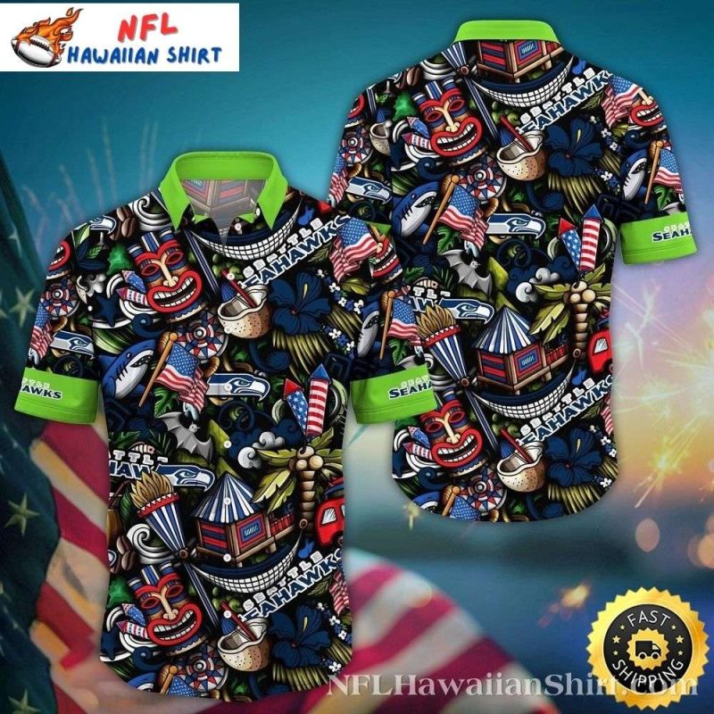 Tiki Totem Seattle Seahawks Tropical Shirt – Tribal Spirit Edition ...