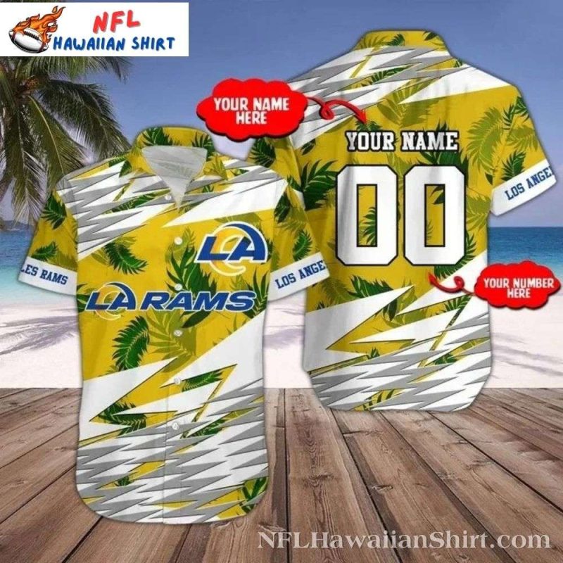 Tropical Flair LA Rams Hawaiian Shirt – Lively Palm Print With Team ...