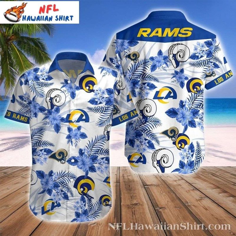 Tropical Triumph LA Rams Hawaiian Shirt – Floral Blitz - Hot Sale 2025