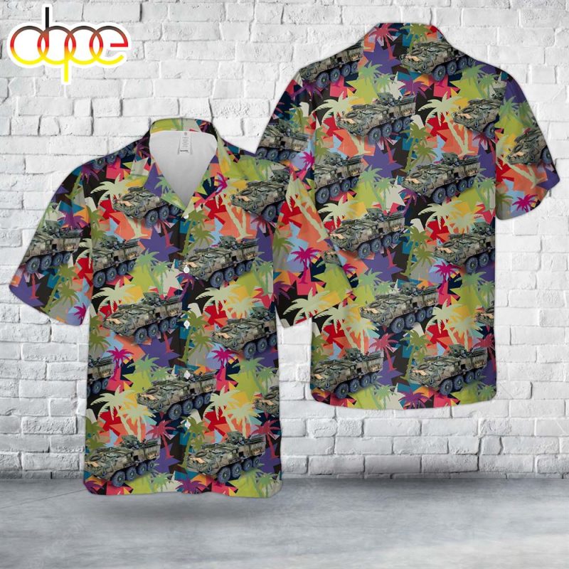 US Army M1129 Stryker Mortar Carrier Hawaiian Shirt - Hot Sale 2025