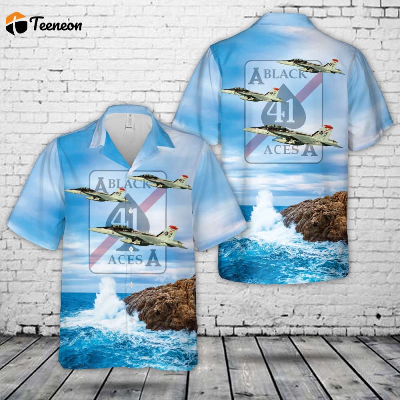 US Navy VFA-41 Black Aces F A-18F Hawaiian Shirt – Perfect Father s Day Gift - Hot Sale 2025