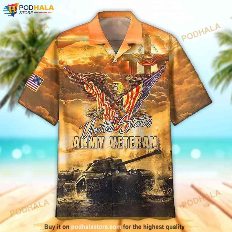 Unisex Amazing Patriot Eagle US Army Veteran Aloha Hawaiian Shirt - Hot ...